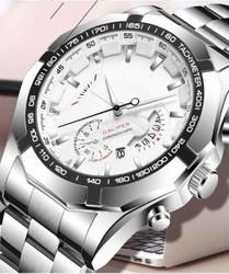 China YHSK-098 Stainless Steel Quartz Watch 42mm Water Resistant Quartz Watch Calendar for sale