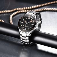 China 42mm 3ATM Stainless Steel Wristwatch Timepiece Men Quartz Watches Rotate Bezel for sale