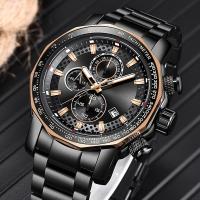 China 45mm Luxury Quartz Watch 5ATM ODM Fashion Chronograph Watches For Men for sale
