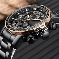China 45mm Luxury Quartz Watch 5ATM ODM Fashion Chronograph Watches For Men for sale