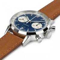 China OEM Leather Strap Wrist Watch 10ATM Gents Chronograph Leather for sale