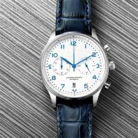 China 20mm 5atm Leather Strap Wrist Watch OEM Black Leather Wrist Watch for sale