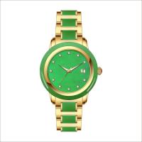 China Japanese Movt 10ATM Analogue Wrist Watch ODM Ceramic Quartz Jade for sale