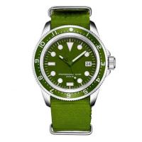 China Round ODM Analogue Wrist Watch 42mm Divers Wristwatch Nylon Strap for sale