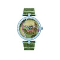 China 3D Dial Leather Strap Wrist Watch 5ATM OEM Diamond Quartz Movement for sale