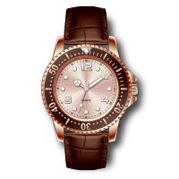 China Sunray Dial Leather Strap Wrist Watch 5BAR Waterproof Luminous Mens for sale