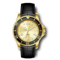 China Sunray Dial Leather Strap Wrist Watch 5BAR Waterproof Luminous Mens for sale