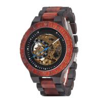 China Japanese 47.9mm Wooden Mechanical Watch 3BAR Luminous Swiss Wood for sale