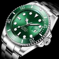 China OEM Mens Stainless Steel Quartz Watch Gold Rotate Bezel Business for sale