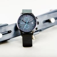 China Business 3ATM Black Analogue Watch OEM 20mm Luxury Quartz Watch for sale