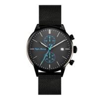 China Business 3ATM Black Analogue Watch OEM 20mm Luxury Quartz Watch for sale