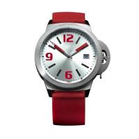 China Date Function 5ATM Silicone Quartz Watch 45mm 5 Bar Water Resistant Quartz for sale