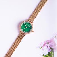 China Round Japan Movt Gold Watch 32mm Mesh Belt Waterproof Quartz for sale