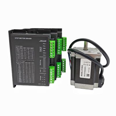 China Nema23 Stepper Motor Kit 2.3Nm Holding Torque 4.2A Peak Current DM542 Driver 25600 Steps CNC for sale
