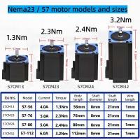 China NEMA23 57mm 2-Phase Hybrid Stepper Motor 4A 5A 6A for CNC Machines for sale