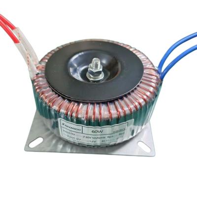 China 60W Pure Copper Toroidal Transformer Input 110V 220V 240V Output 9V 12V 24V 36V 48V for Audio Amplifier for sale
