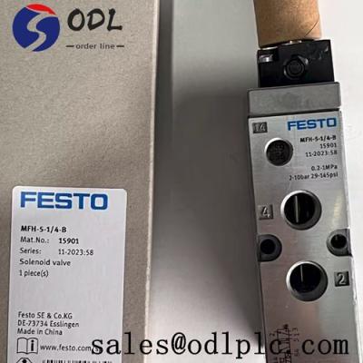 China MFH-5-1/4-B 15901 Festo Solenoid Valve, 5/2 monostable mec spr, int pilot, 2-10 bar, 1300L/min, G 1/4 for sale