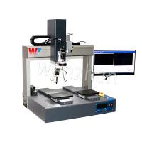 China Dual Head 5 Axis Desktop Robotic Iron Station Solder PCB Soldering Machine With Vision for sale