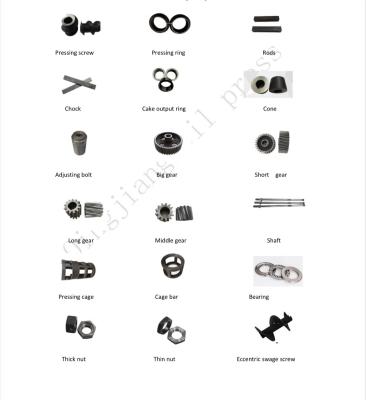 China ISO9001 Oil Making Machinery Oil Press Spare Parts OEM ODM for sale