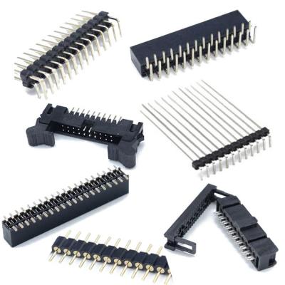 China 1.27mm 2.54mm Pin Header Female Connector Gold Contact Plating for sale