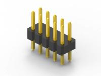 China DIP Male Pin Header Connector 2mm Pitch Dual Row Brass Contact Material for sale