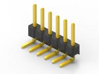 China Through Hole Male Pin Header Connector Concave Bending Gold Flash for sale