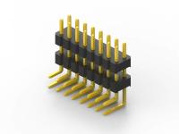 China 2.00mm pin header dual row R/A  PA6T plastic applied in instrument for sale