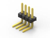 China Right Angle Male Pin Header Connector 1.27 Mm Pitch 2 Pins To 80 Pins for sale
