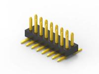 China Dual Row Smd Male Pin Header Connector 14 Pin Copper Alloy Contact Material for sale