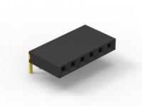 China Right Angle Female Header Connector 2.54mm 16 Pins Custom Pin Length for sale