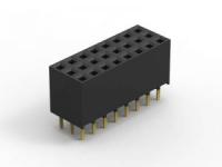 China Three Row 6 Pins Female Header Connector Board To Board Current Rating 2.0A for sale