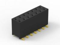 China Rectangular SMT PCB Header Connector Surface Mount PA6T Material Black for sale
