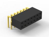 China 2 Mm Pitch Female Connector , Through Hole Plastic Right Angle Female Header for sale