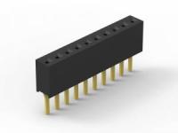 China Black Female  PCB Header Connector 1.27mm Pitch LCP Material H = 2.1mm for sale