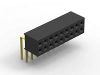 China Printed Circuit Board 20 Pin Female Connector , Right Angle 2 X 20 Female Header Gold Flash for sale