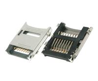 China Flip Type TF Micro SD Card Connector 1.8 Mm Height Contact Resistance 100 MΩ Max for sale