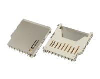 China Gold Plated Micro Sd Card Holder , Full Copper Long Sd Memory Card Connector for sale