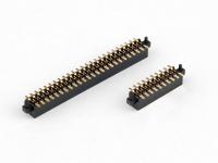 China Dual Row Female Header Connector Current Rating 1.5AMP Brass Contact Material for sale