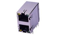 China High Standard Rj45 Network Connector Double Layer With LED Lamp Custom for sale