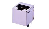 China Single Port Rj45 Network Connector 10P8C 180 Degree Rated Current 1.5A for sale
