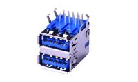 China High Speed Date Wire Input Output Connectors Double Layer DIP Type Blue Plastic for sale