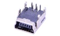 China Mini 90 Degree Micro USB Connector Patch Cell Phone Socket Rated Voltage 30V for sale