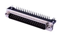 China Male / Female 37 Pin D Type Connector , Double Row 90 Degreedb 37 Pin Connector for sale