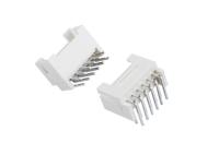 China Dual Row FPC Cable Connector 1.25 MM Pitch Concave Bending Through Hole for sale