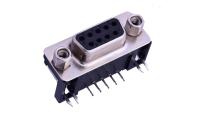 China 9 PIN D-SUB Socket 90 Degree 250V Rated Voltage PBT Material For Signal Interface for sale
