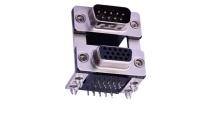 China Female D Sub Connector 9PIN Public Seat Combination Type Insulation Resistance for sale