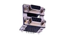 China Black VGA Socket D SUB Input Output Connectors Combination 9 Mother Copper Alloy for sale
