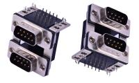China Male Micro D Sub Connector Voltage Resistance 500V VGA Connector Socket Combination for sale