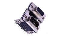 China Two Rows Db9 Male Connector , 9 Pin D Type Male Connector PBT Material for sale