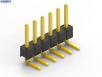 China Through Hole Male Pin Header Connector Concave Bending Gold Flash for sale